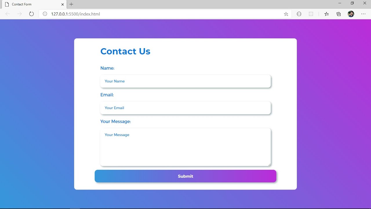 Responsive Contact Us Form Tutorial Only HTML And CSS YouTube Responsive Contact Us Form Tutorial Only HTML And CSS YouTube