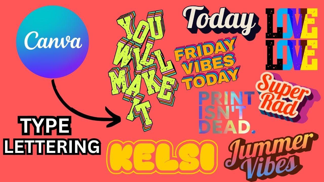 How to Make Amazing Type Lettering Text Effect in Canva | Easy Canva ...