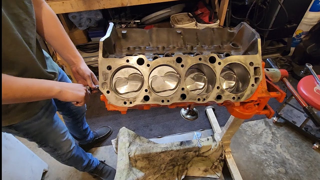 The final installation of the 454 BBC rotating assembly. # ...