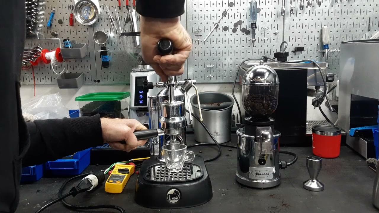 La Pavoni Espresso w/ Zacconi Grinder #5534 - YouTube