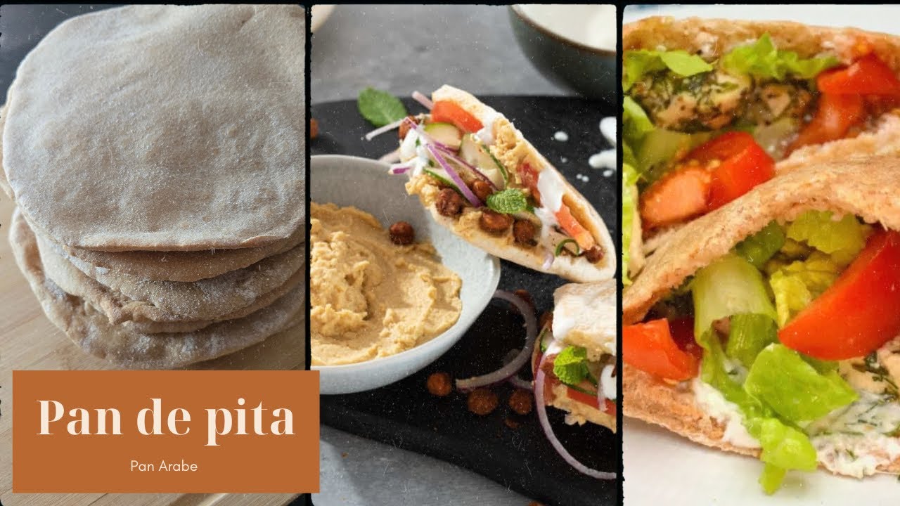Pan de pita o pan Arabe de Harina integral - YouTube