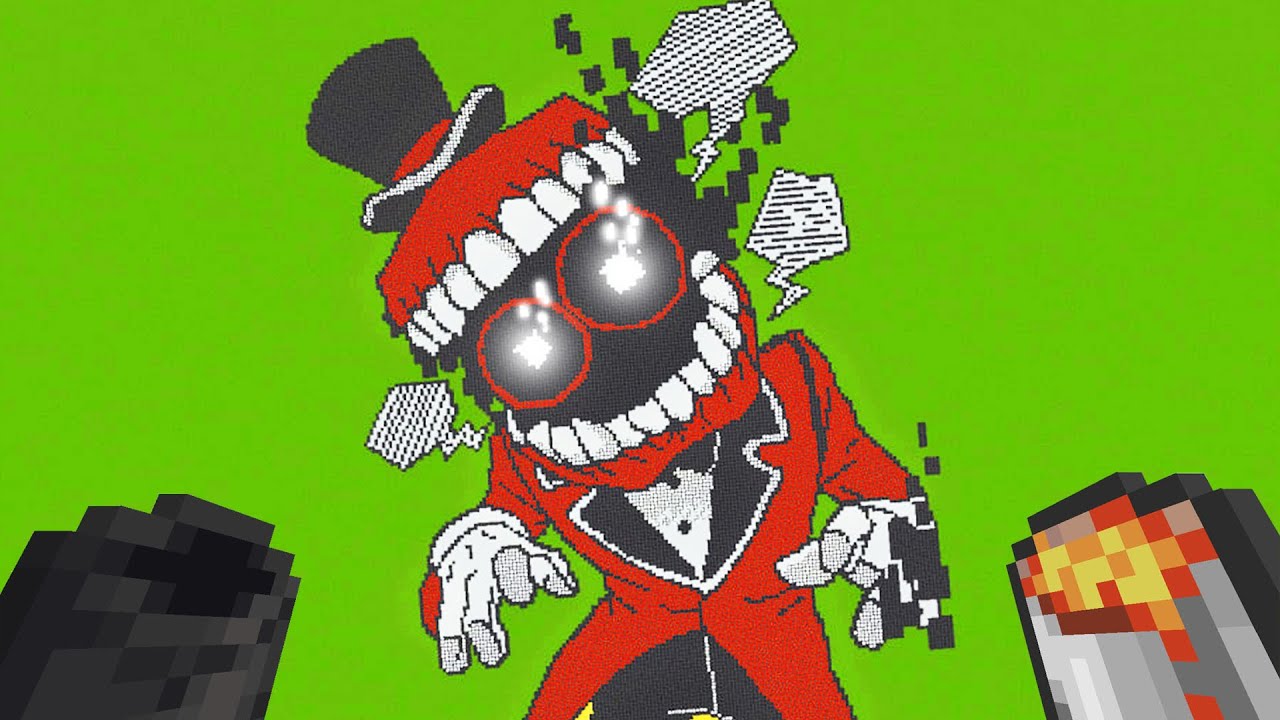 How To Draw Caine glitch in minecraft Amazing digital circus - YouTube