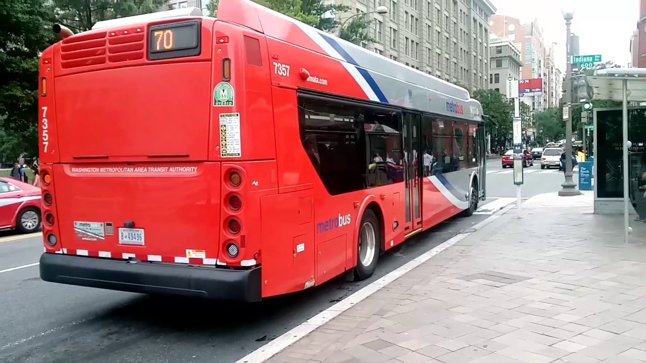 WMATA Metrobus 2016 New Flyer XDE40 #7357 Route 70 - YouTube