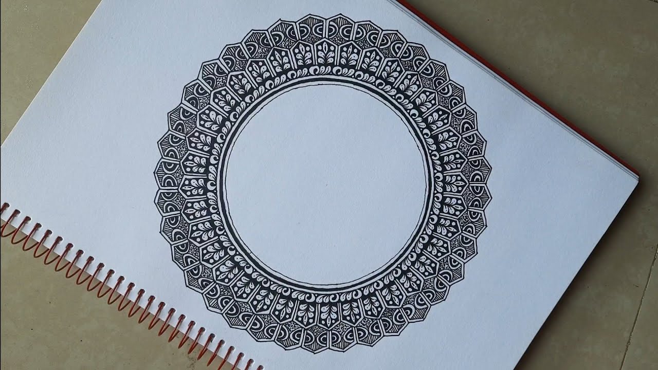 How to draw a mandala art step by step for beginners / Photo Mandala # ...