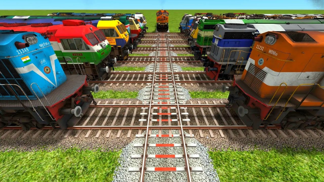 AII TRAIN'S CROSSING AT BUMPY 🔥RAILROAD TRACKS DIAMOND RAILROAD TRACKS ...