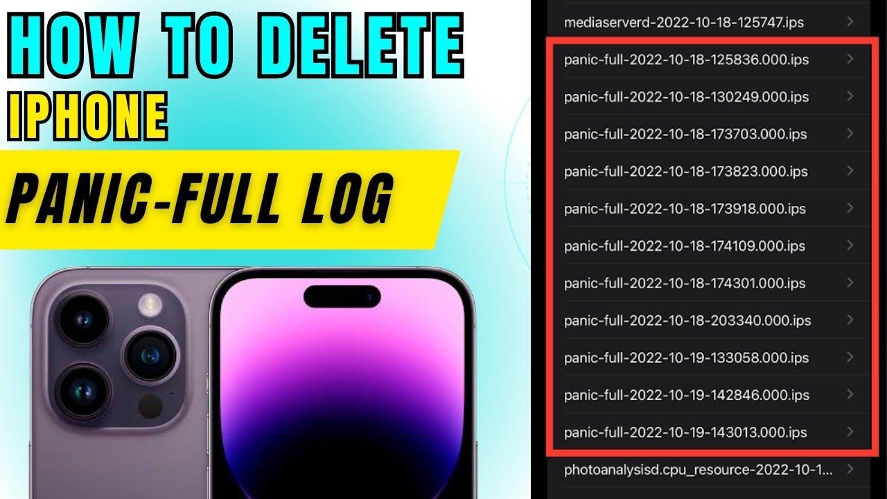 How To Delete Panic-full Log on iPhone Analytics Data - YouTube
