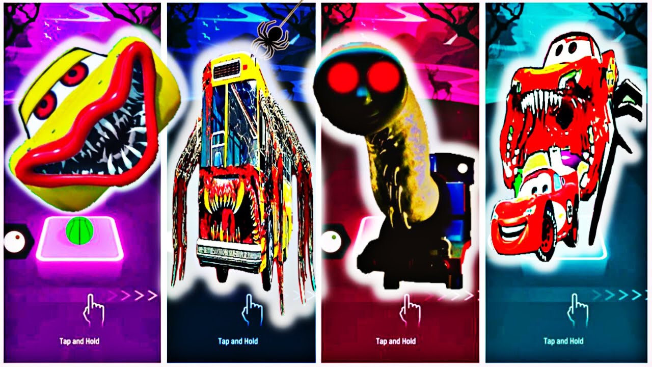 Yellow McQueen Eater 🆚 Bus Eater 🆚 Thomas TrainEXE 🆚 McQueen Eater⚡ ...