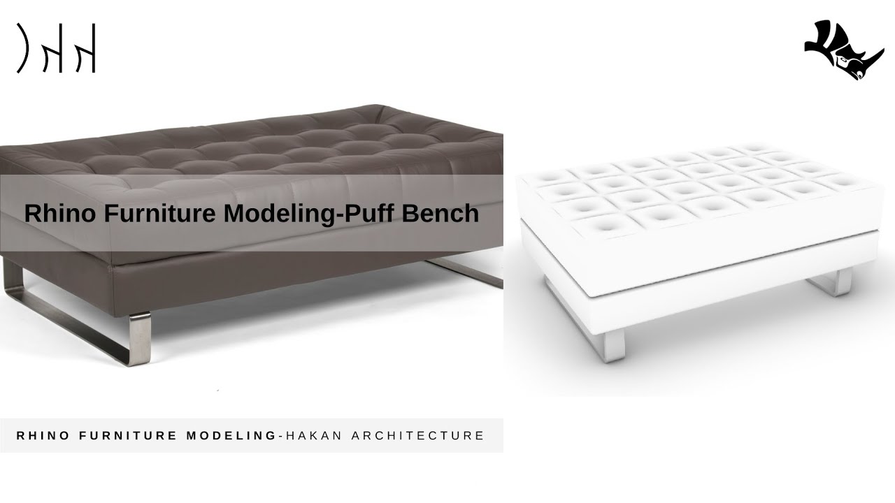 Rhino Furniture Modeling-Puff Bench - YouTube