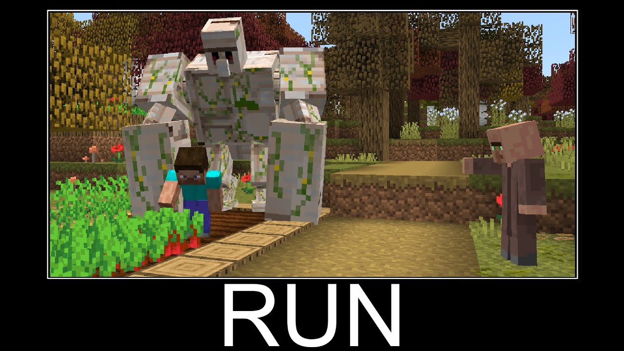 Scary Mega Giant Golem in Minecraft wait what meme part 131 - YouTube
