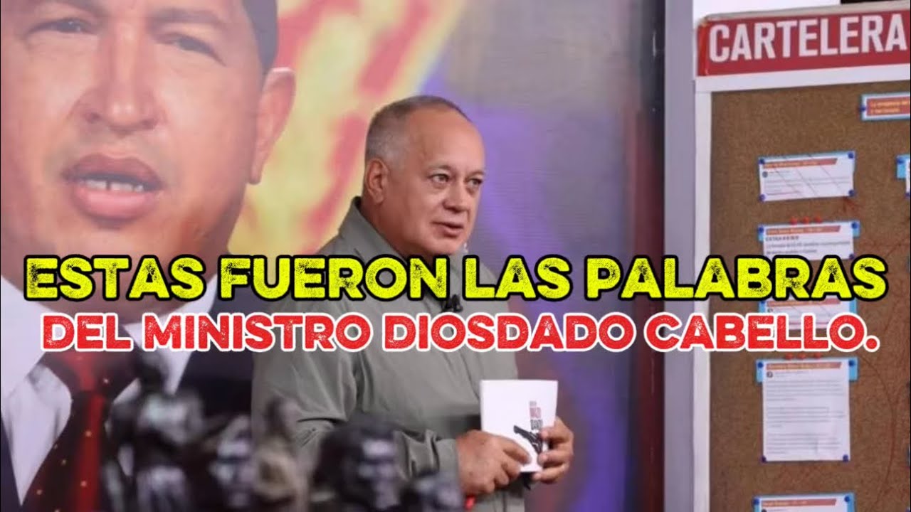 Diosdado cabello hablo sobre la entrada de la CIA a Venezuela - YouTube