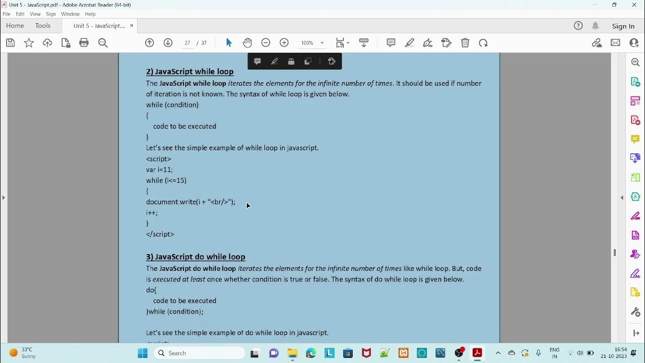 JavaScript Control structures and Loops - YouTube