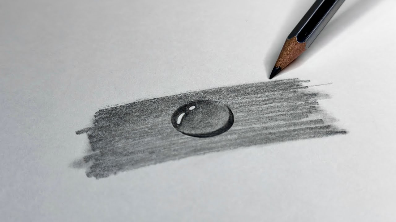 How to draw water drop on paper. Easy drawing of a water drop. - YouTube