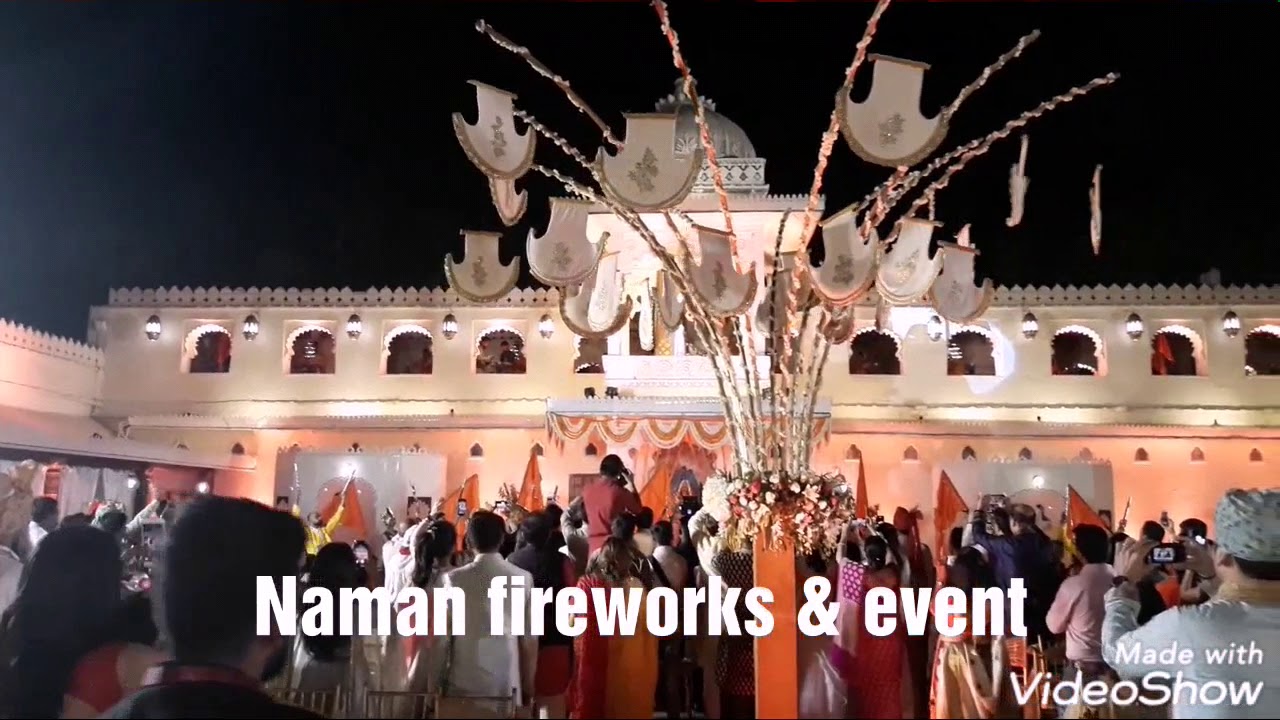 Jagmandir City Palace Udaipur varmala theme cold pyro - YouTube