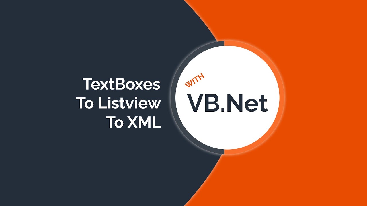 Textbox to Listview to XML vb net - YouTube