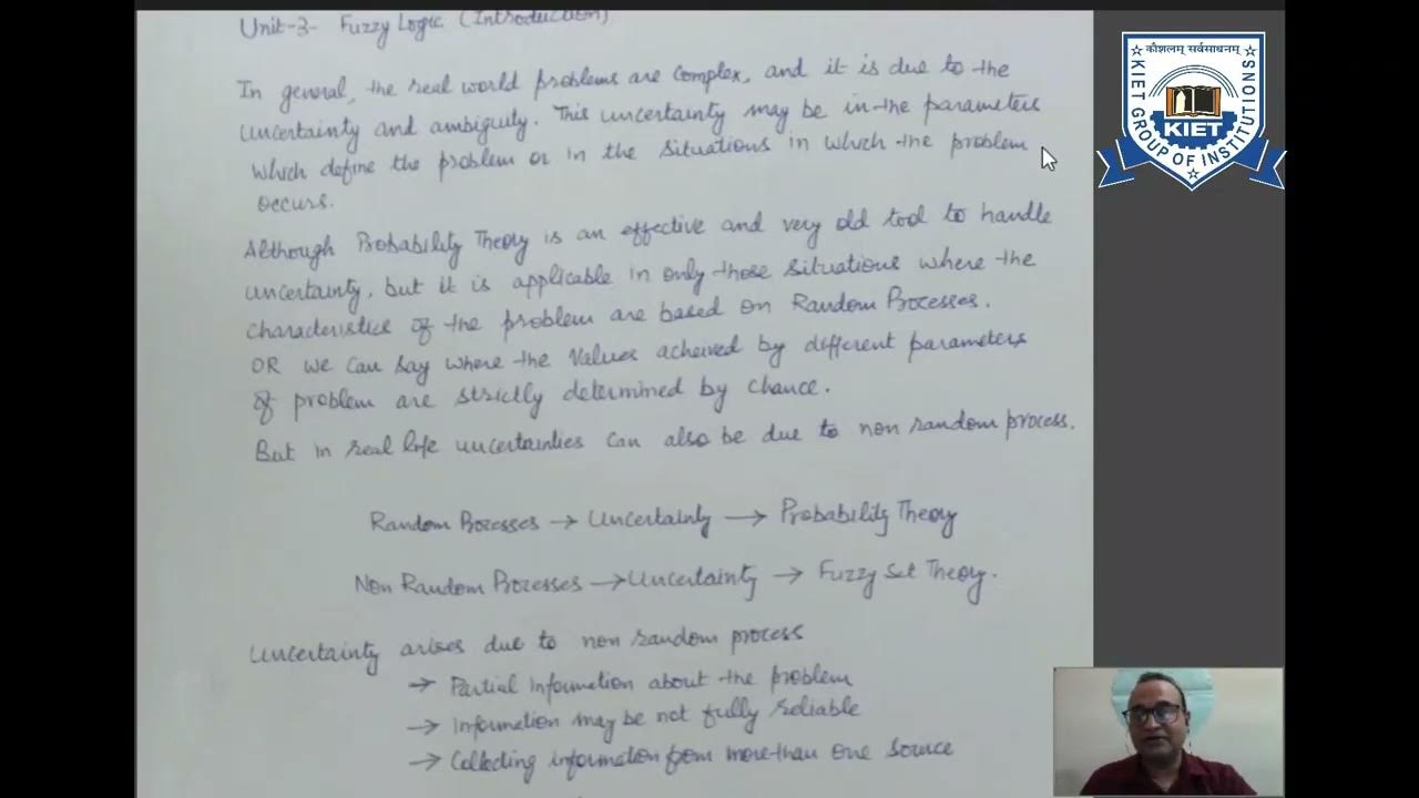 L - 11 | Unit - 3 | Basic Concept of Fuzzy Logic | Application to Soft Computing - YouTube