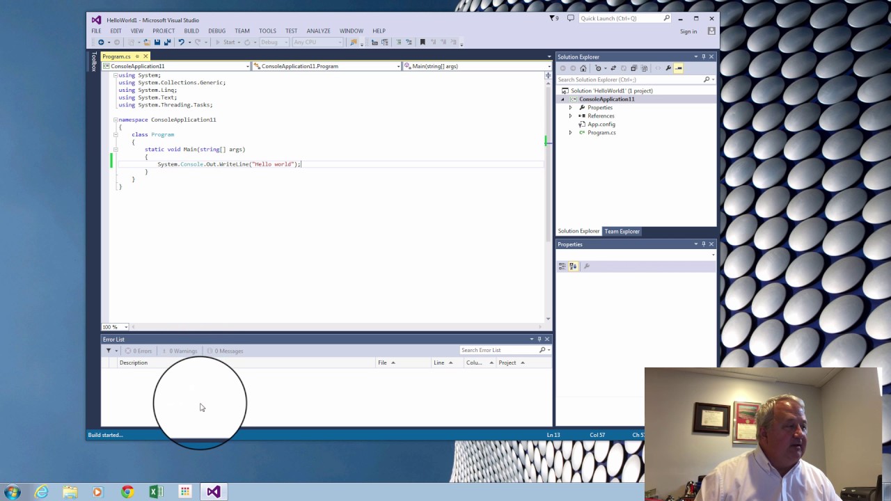 Microsoft Development Essentials - Hello World C# - YouTube