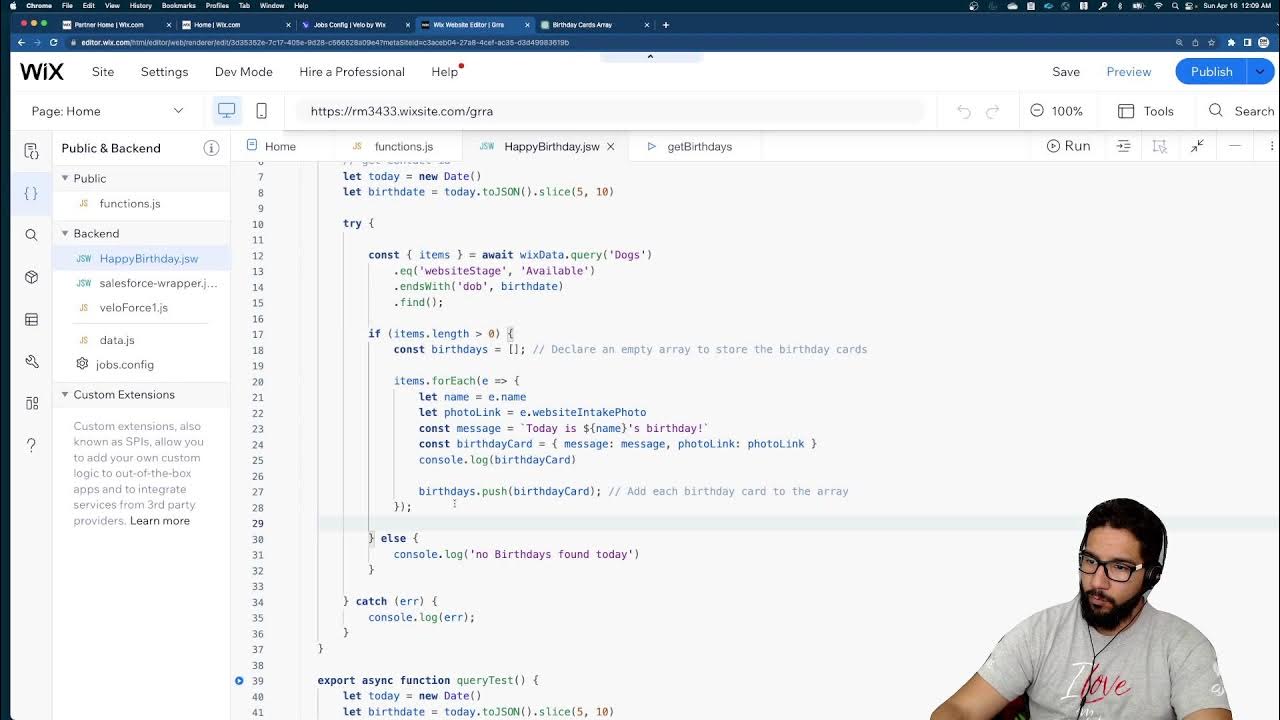 Wix Velo Schedule Jobs, Backend Functions and Before insert Hooks - YouTube