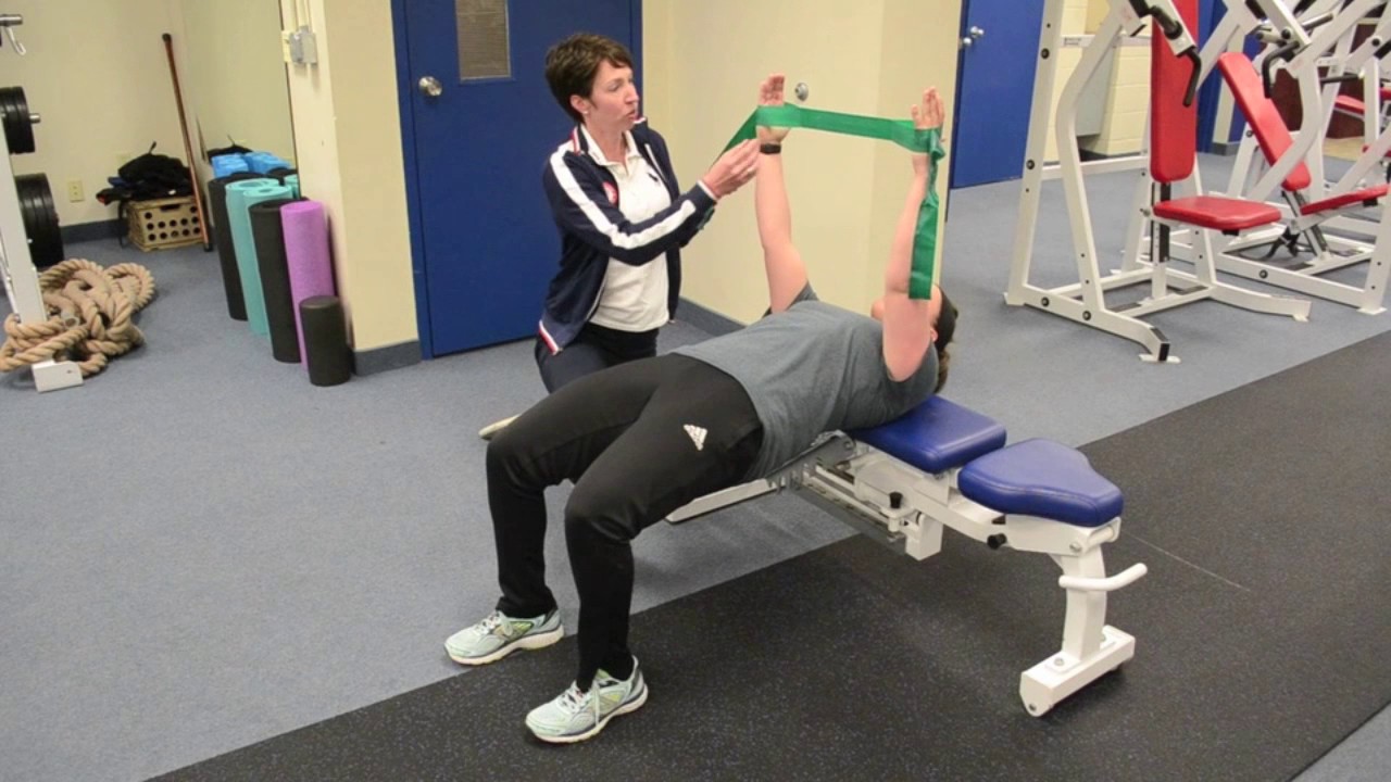 Shoulder Work: Double Arm External Rotation While in Hip Thrust - YouTube