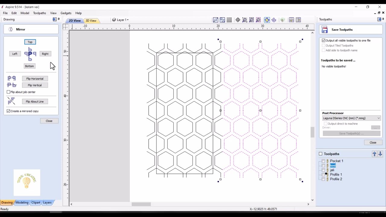 Simple Jali Design | Vectric Aspire . - YouTube