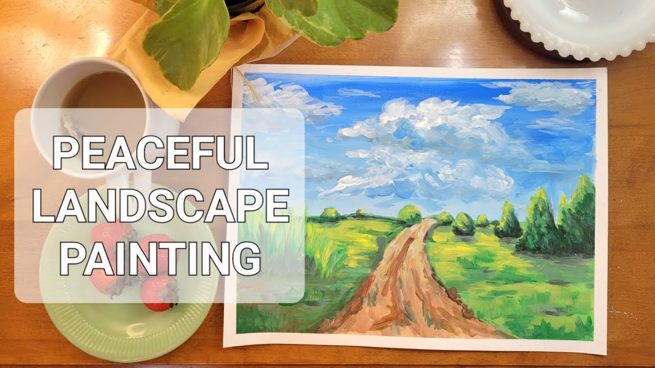 Everyone can paint! /Peaceful landscape painting / Enhance mental ...