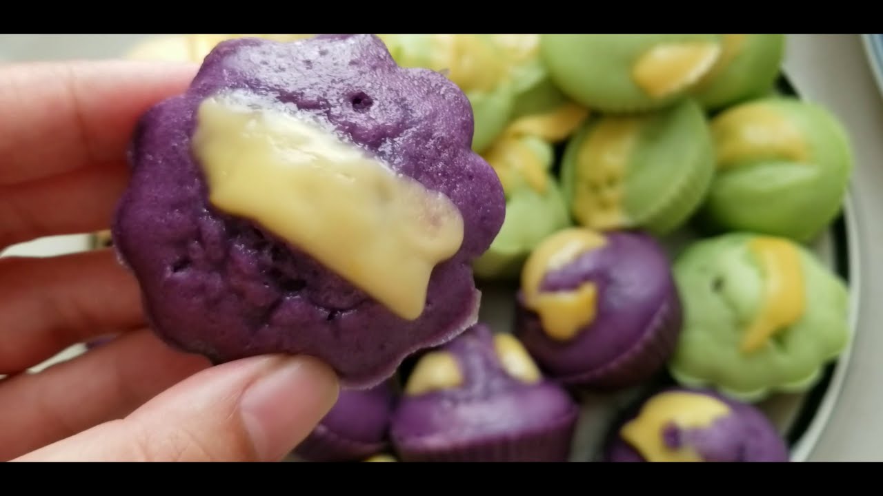 How to make PUTO| Pandan & Purple Flavor - YouTube