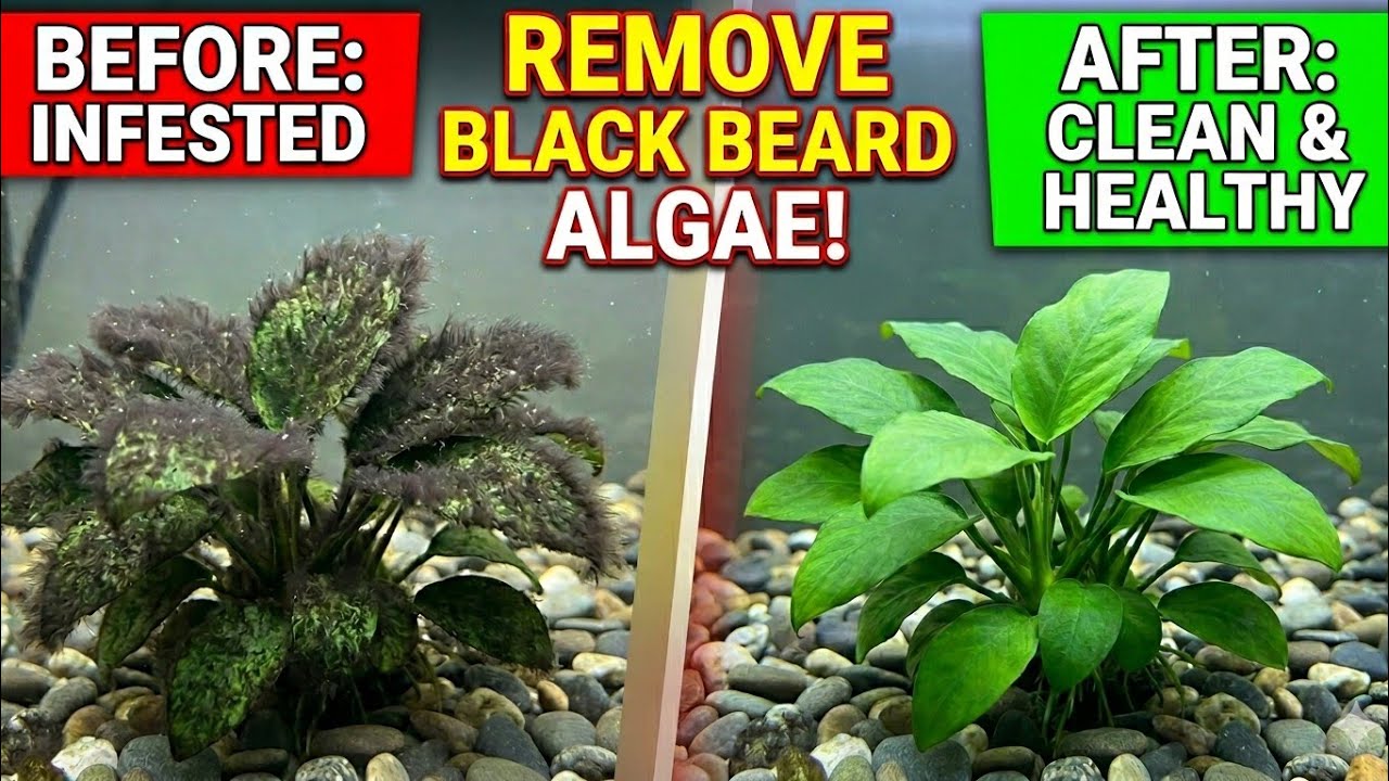 How to Remove BBA (Black Beard Algae) from Your Aquarium - YouTube