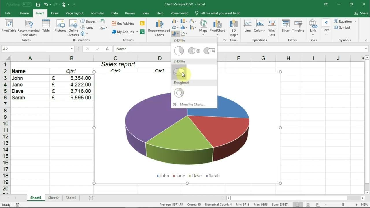 22 Creating Pie Charts - YouTube