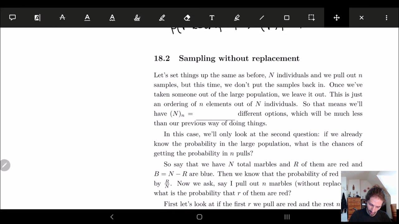18 Random Sampling - Part 3 | Sampling without replacement - YouTube