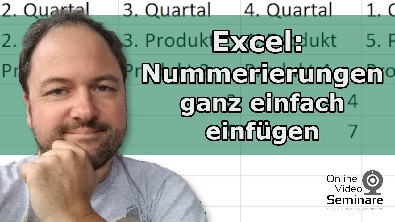 Fortlaufende Nummerierungen in Excel einfügen - YouTube