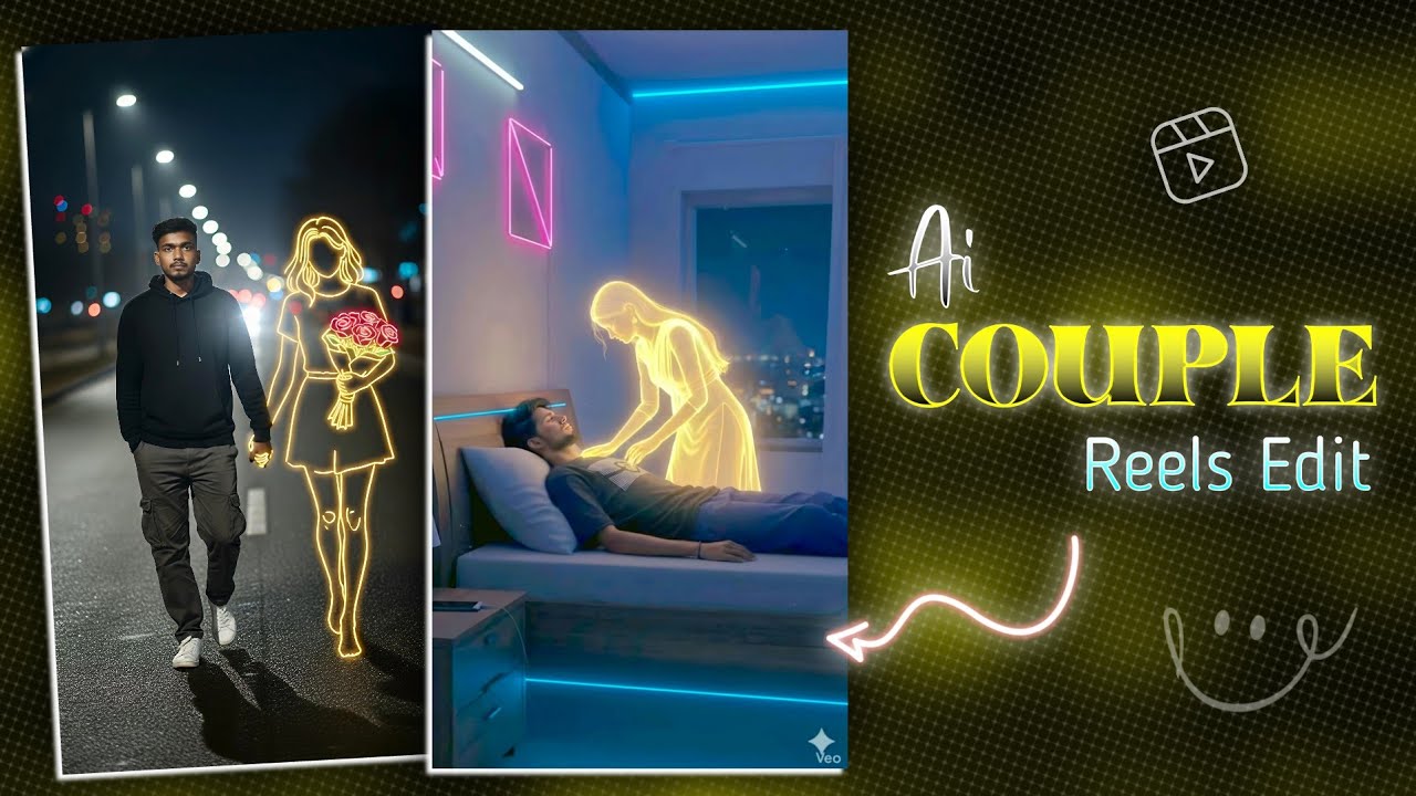 Neon Girlfriend Ai Video Editing | Girl & Boy Ai Walking Video Edit ...