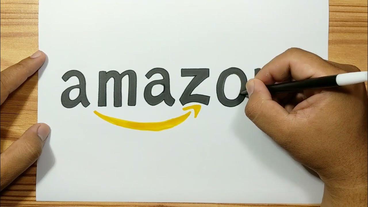 How to draw AMAZON LOGO - YouTube