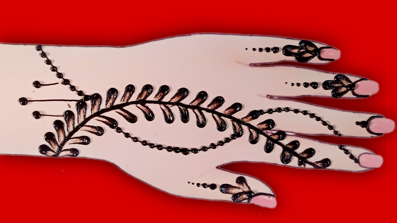 Dot mehndi design | Cotton bud mehndi design | easy mehndi design ...