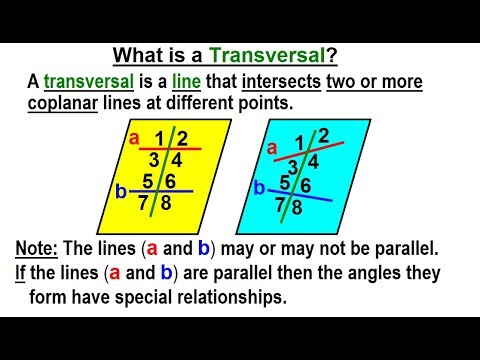 Geometry - Ch. 4: Lines and Angles (3 of 37) What is a Transversal ...