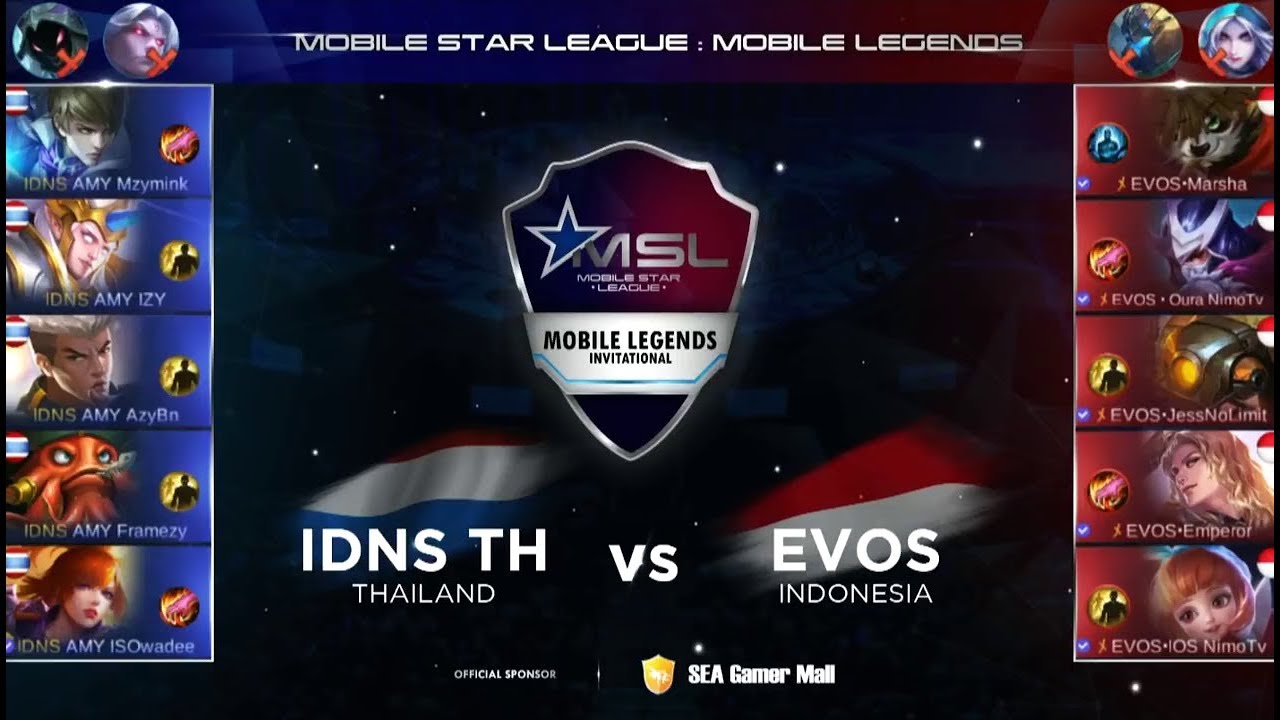 EVOS VS IDNS MOBILE STAR LEAGUE MOBILE LEGENDS MATCH 1 - YouTube