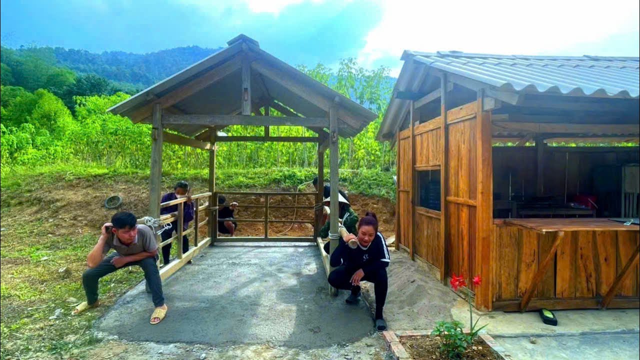 Finishing the motorbike garage at the new place with the help of Kong's ...