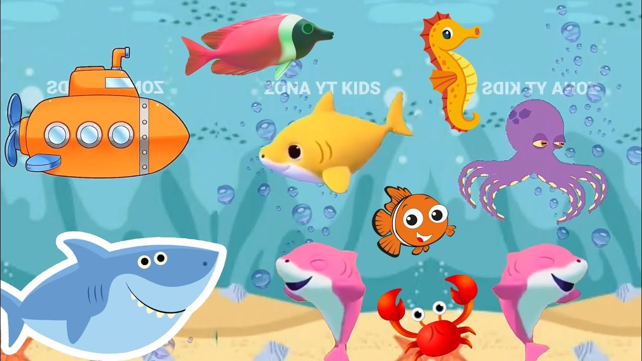 Baby Shark Dance and Song with friends | Dolphin octopus colors fish ...