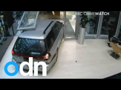 CCTV shows the moment a gang in a 4x4 rams Red Bull's Formula 1 factory