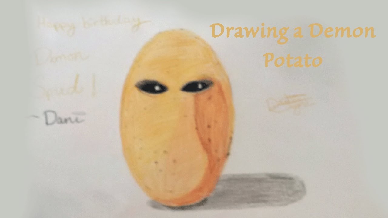 Demon Potato Speed Drawing - YouTube