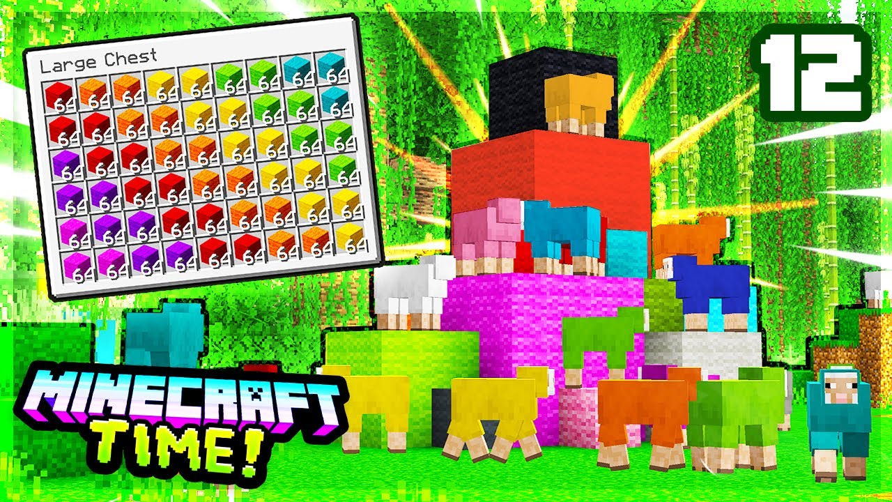 Minecraft Time SMP: Ep 12 - RAINBOW SHEEP FARM! - YouTube
