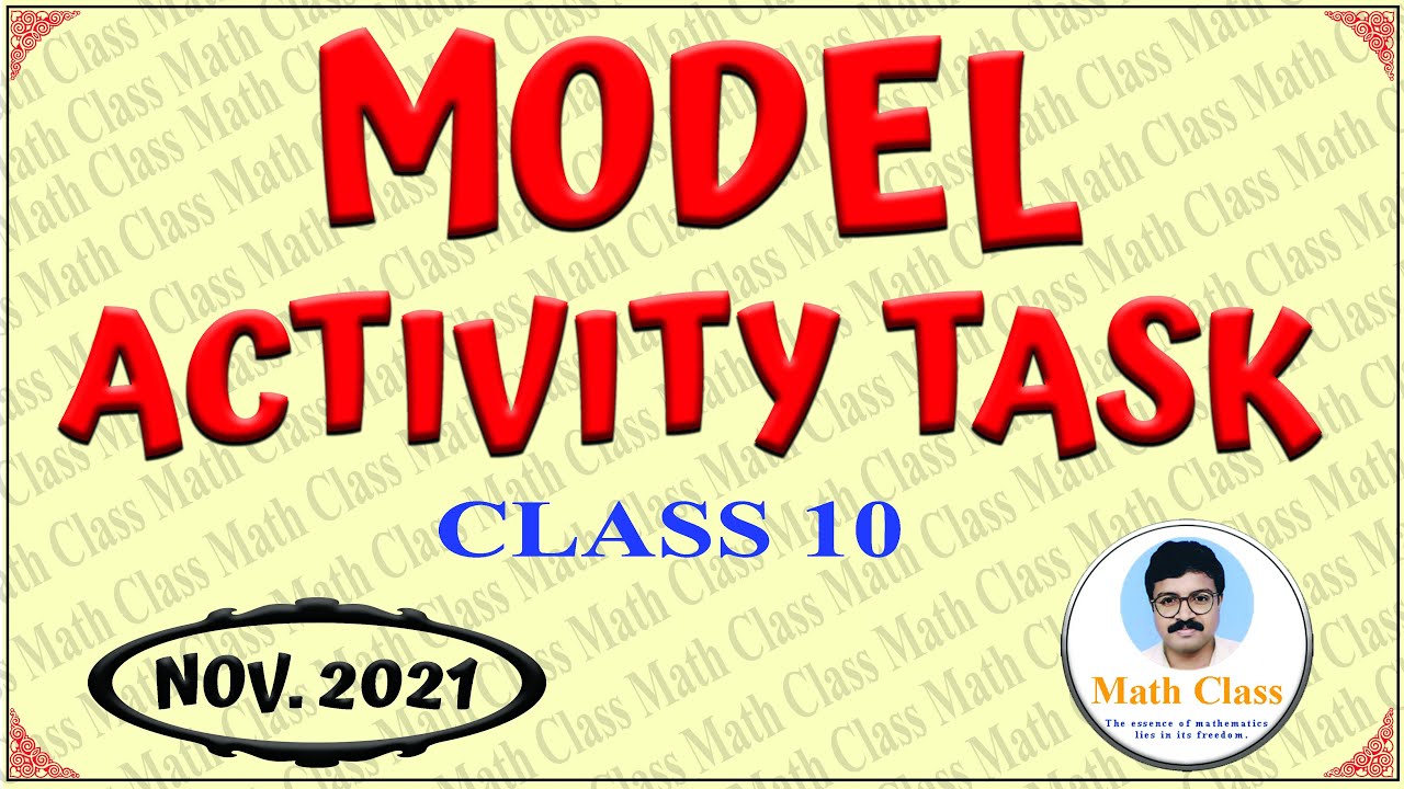Model Activity Task Class 10 Math part 8 (November) | Class 10 Math ...
