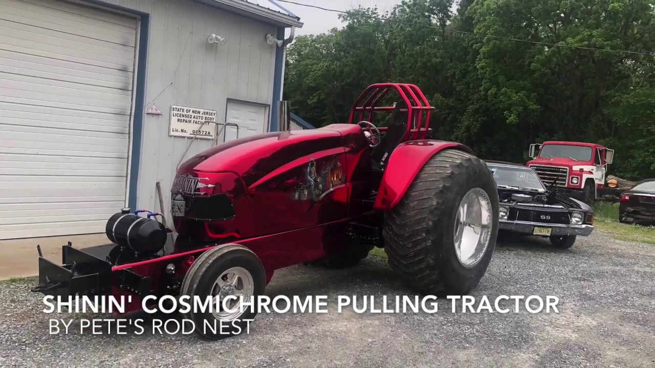 Shinin': The Red Spray Chrome Tractor in Cosmichrome - YouTube