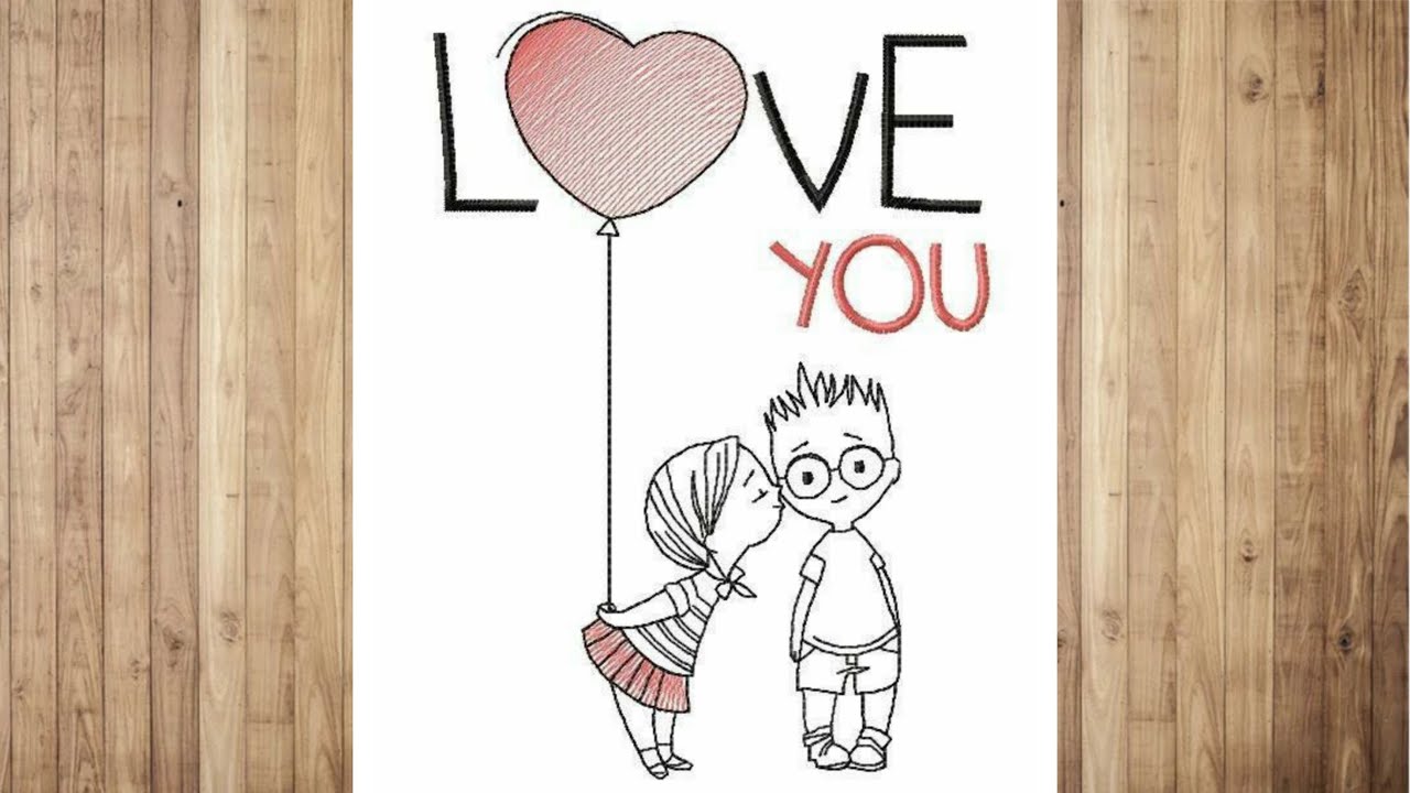 Cute Couples Drawing Easy | Step By Step Drawing Tutorial - YouTube