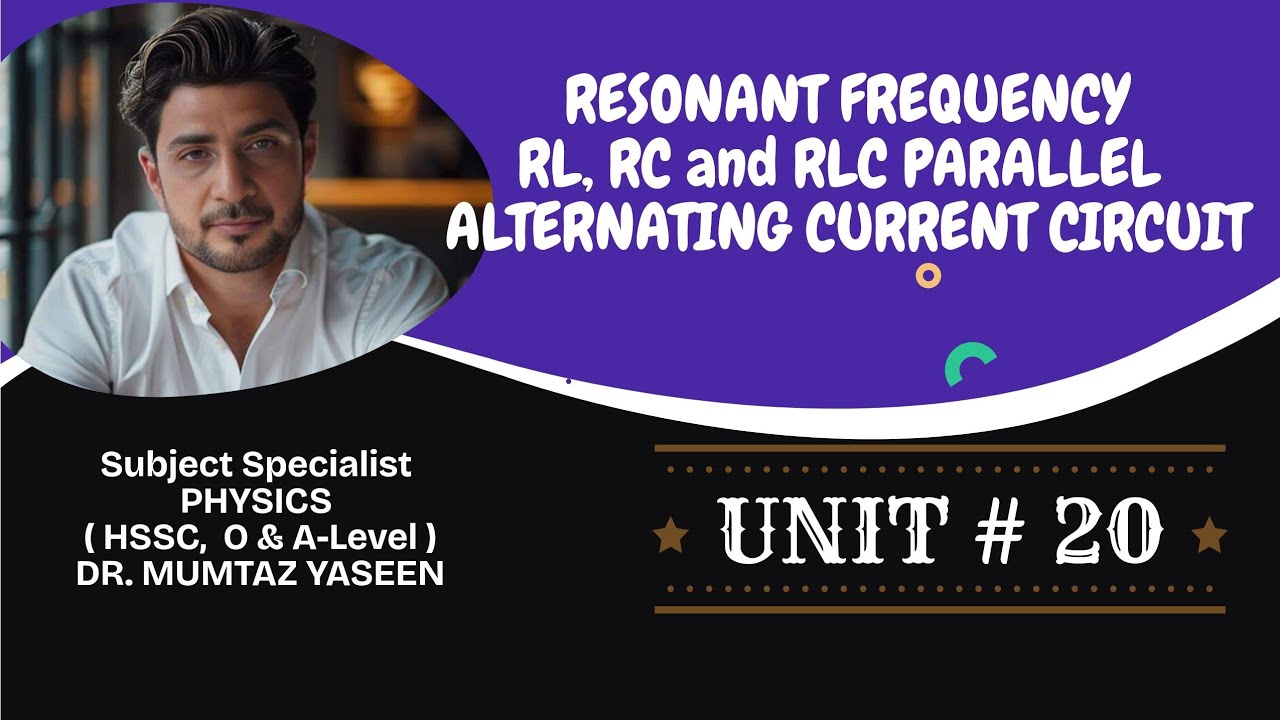 RESONANT FREQUENCY, PARALLEL RL, RC AND RLC CIRCUIT I Unit#20 I XII PHYSICS according to new ...