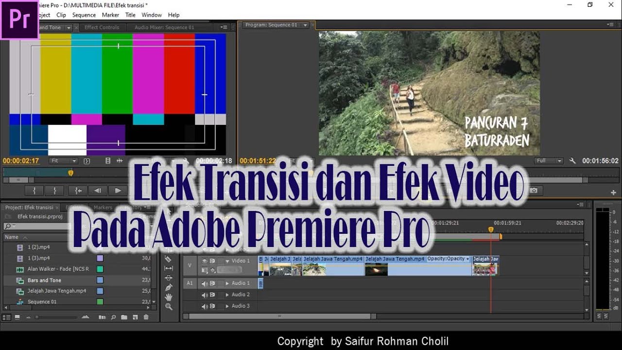 Tutorial Efek Transisi dan Efek Video pada Adobe Premiere - YouTube