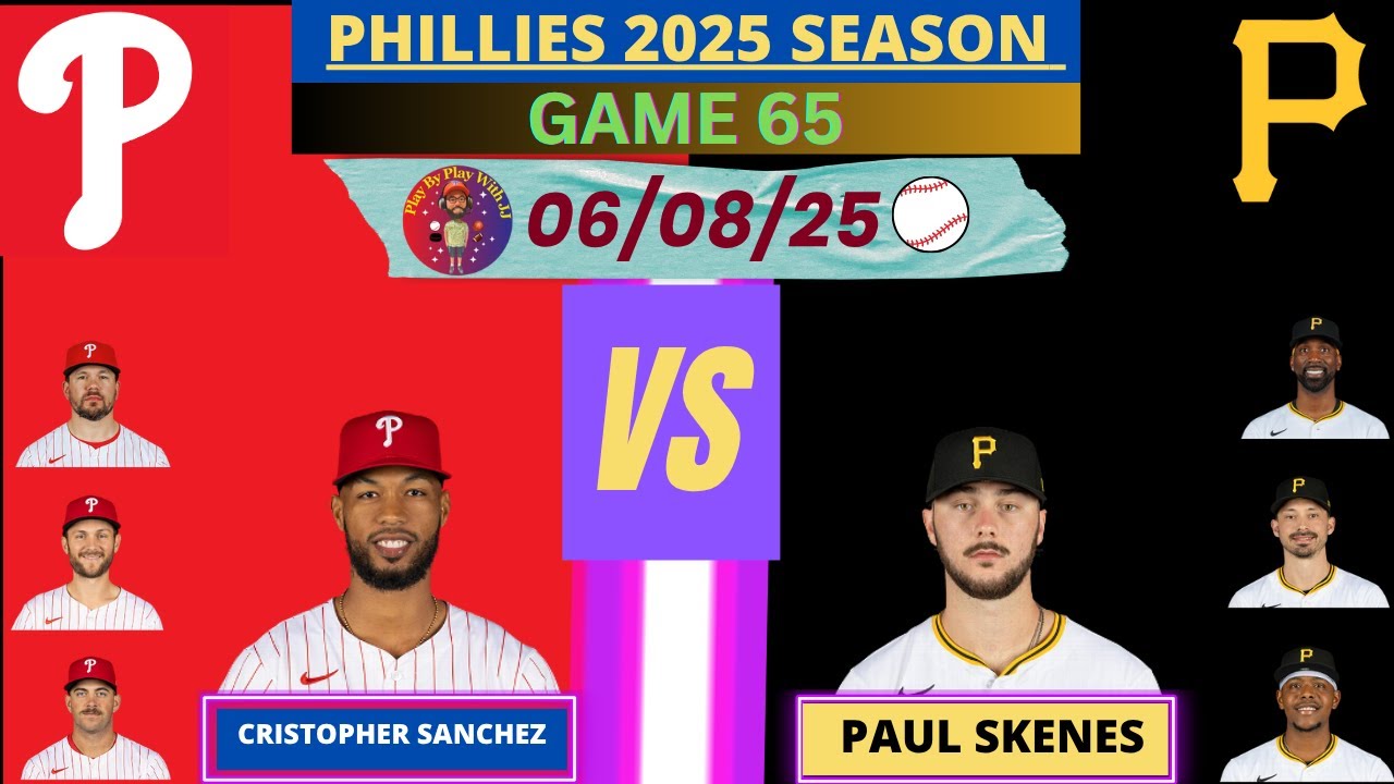 Philadelphia Phillies @ Pittsburgh Pirates LIVE PLAY-BY-PLAY (06-08-25 ...