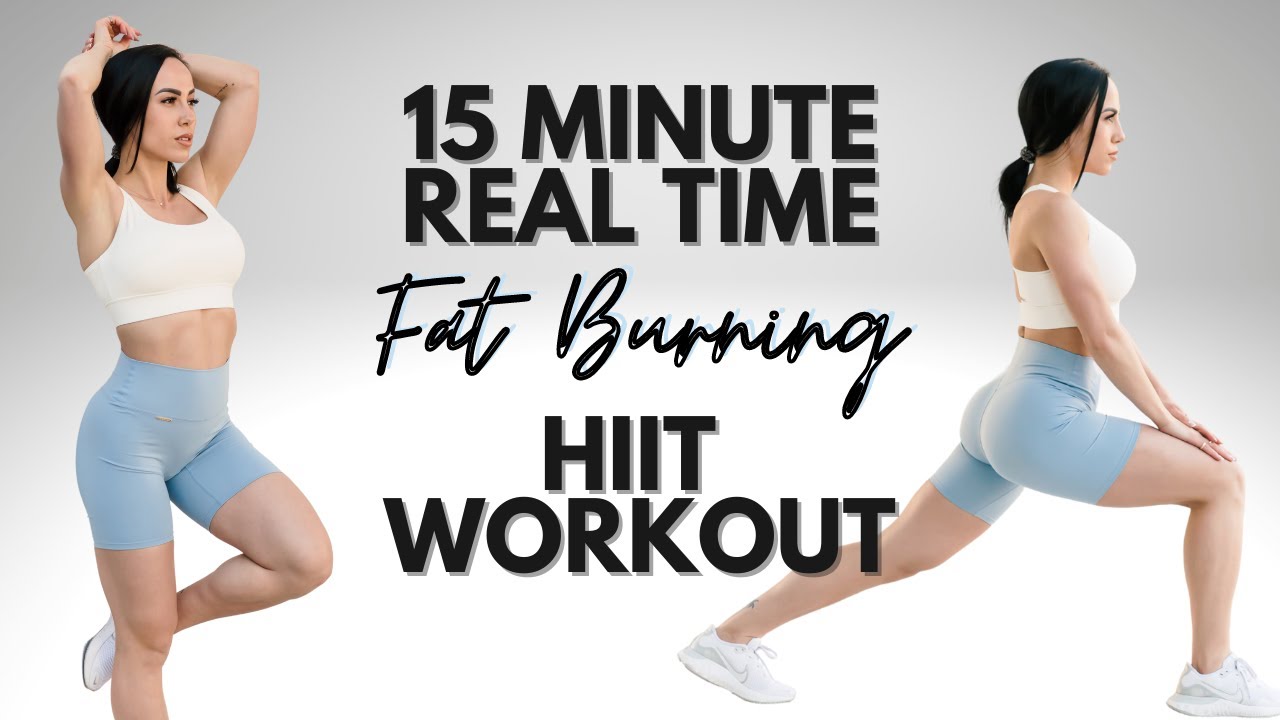 15 minute FAT BURNING HIIT 🔥 At Home / No Equipment Workout - YouTube