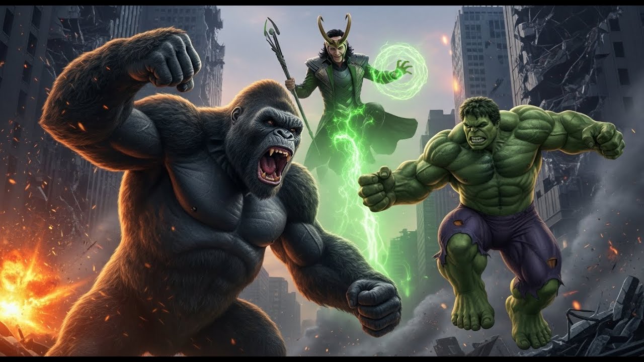 The ULTIMATE Battle: Titan War: Kong & Hulk vs Loki - An Epic Cinematic ...