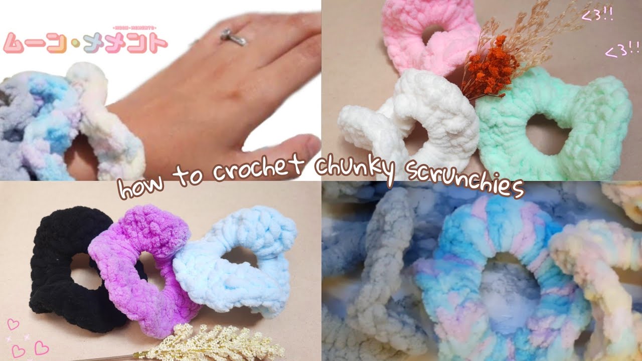 Easy Crochet Chunky Scrunchies Tutorial | Beginner Friendly | Loop & Lullaby 🧶 - YouTube
