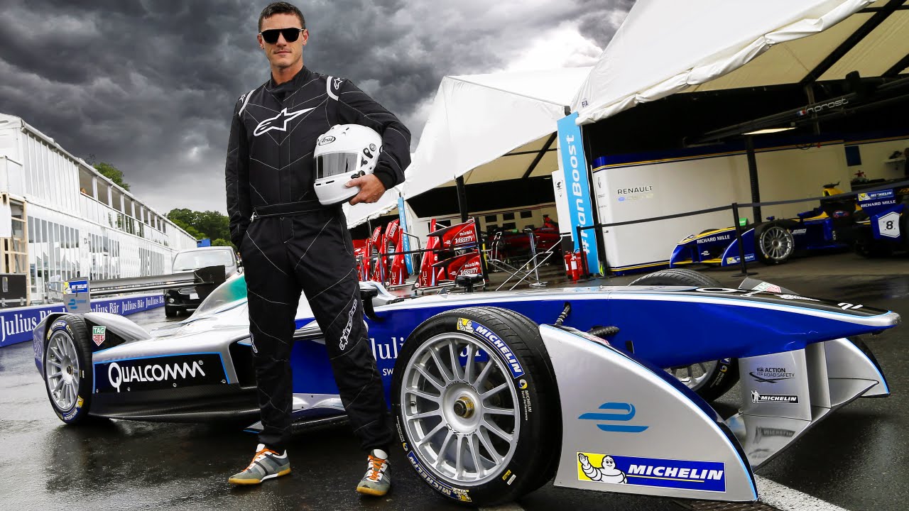 Luke Evans Driving A Formula E Car! - YouTube