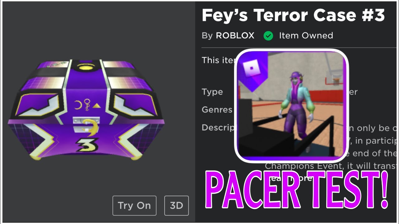 [EVENT] HOW TO GET FEY TERROR CASE #3 IN PACER TEST! (ROBLOX METAVERSE ...